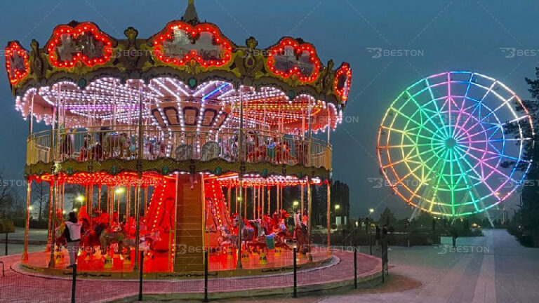 68-seat Double-decker Carousel Installed in Russia - Beston Rides
